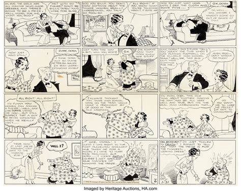 Paul Fung Dumb Dora Sunday Comic Strip Original Art Dated 1 31 32 Lot