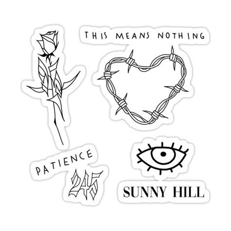 Dua Lipa Tattoos Pack Sticker By Addiesunflower Tatuaje Del Gato