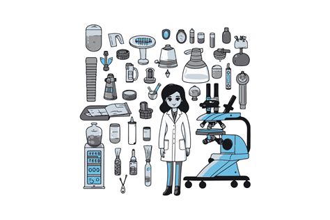Biomedical Engineer With Microscope Set Graphic By Fijulanam468