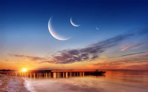 Tres Lunas Fondo De Pantalla Id436