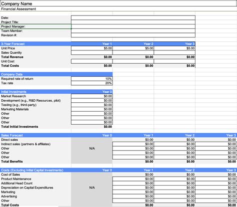 Business Case Development Template
