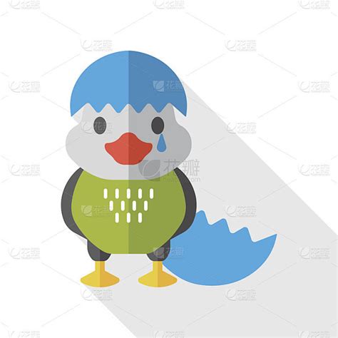 卡通小鸟平面图标