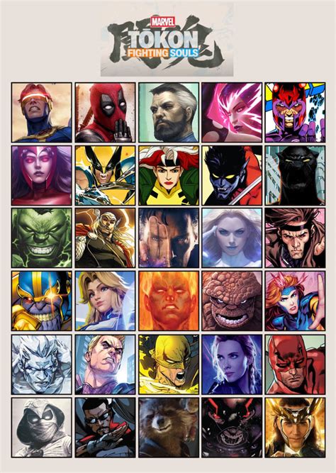 Top 30 Most Wanted Characters For Marvel Tokon By Eternalashen On