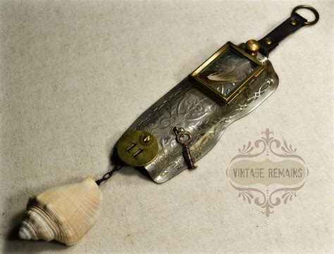 Vintage Parts Shell And Feather Wall Assemblage Vintage Parts