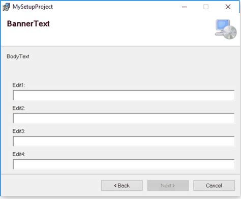 C How To Make A Field Mandatory In Windows Installer Custom Dialog Stack Overflow
