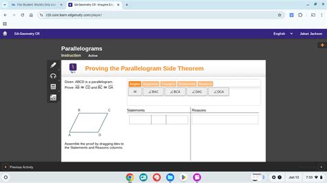 Given That Abcd Is A Parallelogram Prove That Ab ≅ Cd And Bc ≅ Da Filo