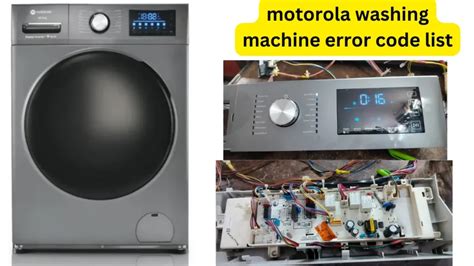 Motorola Washing Machine Error Code List Ed1e11e12u4