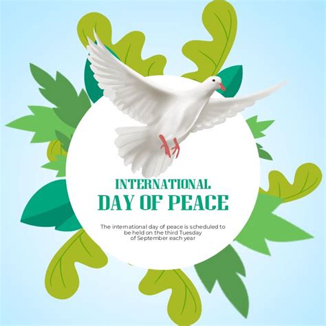 Designing A Poster For International Peace Day Celebrating Green Plants