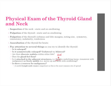 Thyroid Exam Flashcards Quizlet