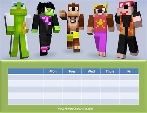 Minecraft Sticker Chart Printable Printable Free Templates