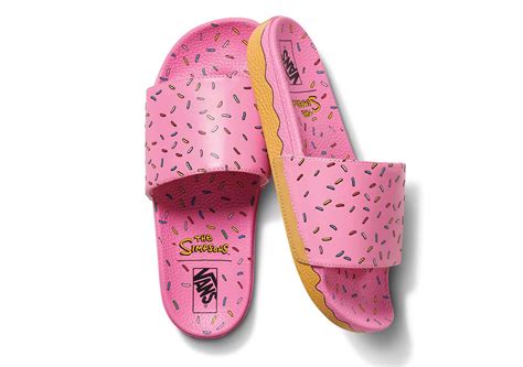 The Simpsons × Vans Size Us 12 The Simpsons Vans Slide On Donut Pink Bart Slip Grailed