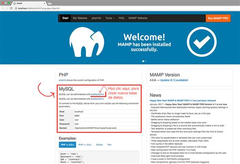 mamp open webstart page mysql joan morci