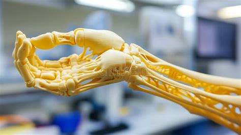 3 D Printed Hand And Arm Model Stock Illustration Illustration Of