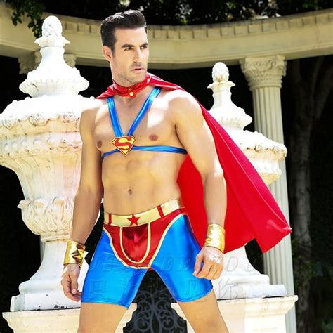 Superman Cosplay Sexy Catsuit Red Lingerie Sexy Hot Erotic Bodysuit Set