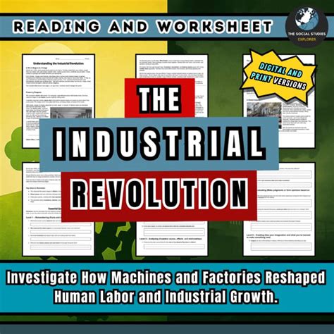 Industrial Revolution Worksheet History Of Industrialization And