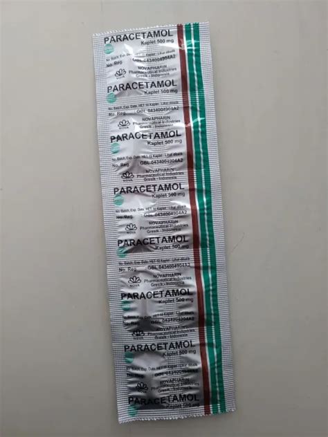 Paracetamol Tablet 500mg Strip Isi 10 Tablet Generik Obat Demam Panas