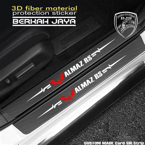 Jual 19 Pcs Pintu Sticker Sill Plate Carbon 3d Mobil Almaz Rs Sticker