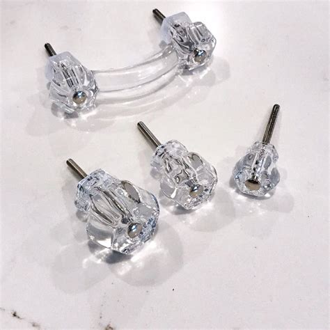 Glass Depression Clear Drawer Pull And Cabinet Knobs Forge Hardware