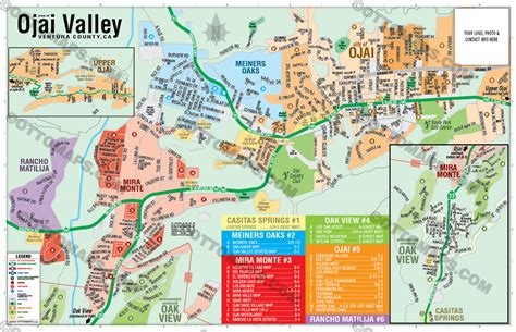 Ojai Valley Map Ventura County Ca Files Pdf And Ai Editable Ve