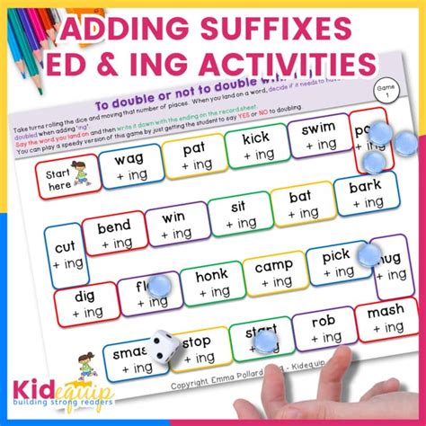 Rules Of Suffixes Activities Adding Suffix Ed And Ing 3 Great Spelling
