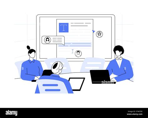 Collaborative Editing Abstract Concept Vector Illustration Stock Vector