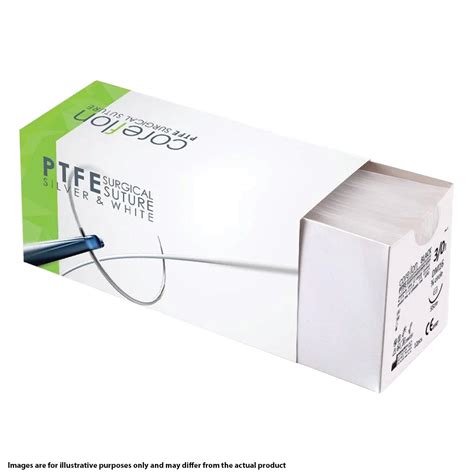 Coreflon Suture Silver Ptfe 40 With Dm19 19mm 38 Circle Reverse Cutting Needle 55cm 12