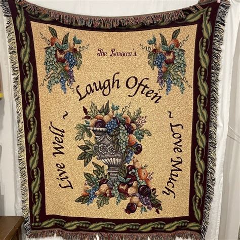 Bedding Tuscan Woven Tapestry Throw Blanket Craft Fabric Textile