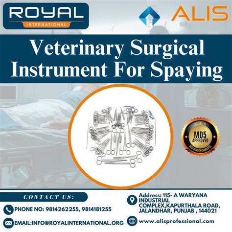 Stainless Steel Alis Veterinary Surgical Instrument For Spaying For