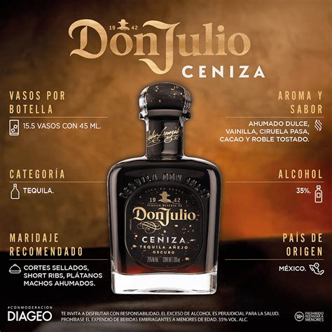 Tequila Don Julio Ceniza Añejo Oscuro Vinos Whisky Tequilas