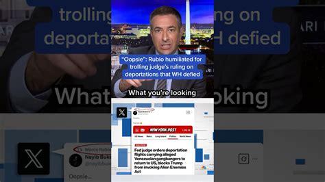 Oopsie Rubio Humiliated For Trolling Judges Ruling On Deportations That Wh Defied Main