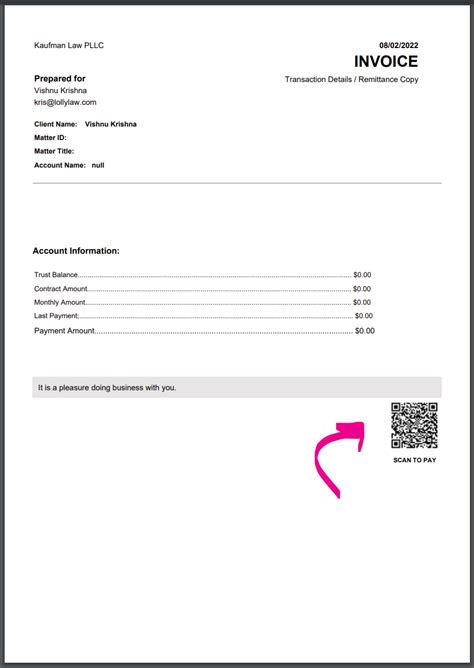 scan and pay option for invoices