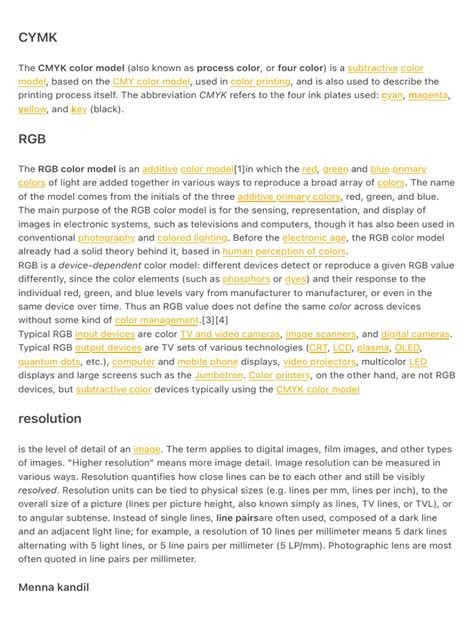 Cymk Pdf Rgb Color Model Image Resolution