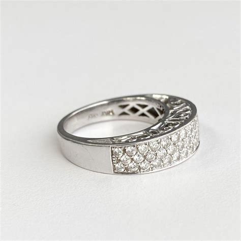 14k White Gold Diamond Pave Ring For Sale At 1stdibs