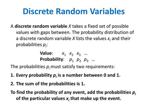 Discrete And Continuous Random Variables PPTX