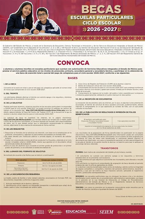 Beca Para Escuelas Particulares 2026 2027 Edomex ¿cuándo Empieza El