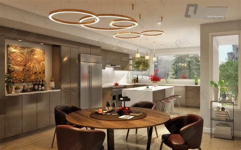 Kitchen Rendering 3d Render Digital Art By Qdesign3d
