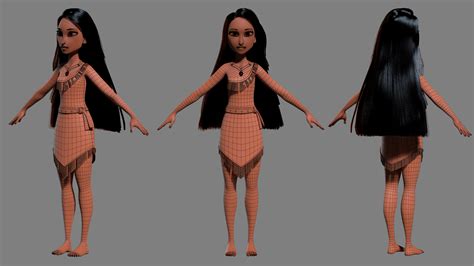 Pocahontas Fan Art From Ralph Breaks The Internet Zbrushcentral