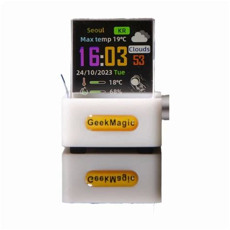 Smart Wifi Mini Weather Station Clock Desktop Digital Clock With Color