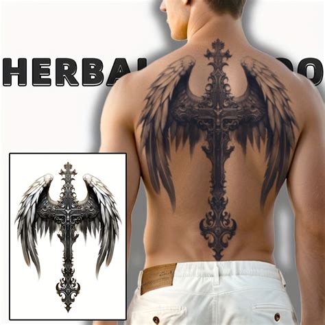 Angel Wings Tattoo Men Back