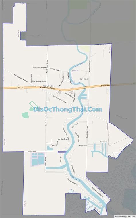 Map Of Au Gres City Thong Thai Real