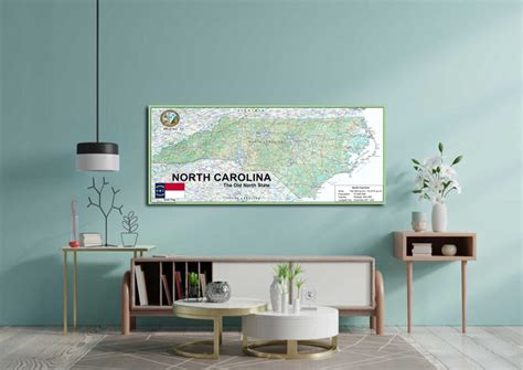 North Carolina Physical State Map I Love Maps