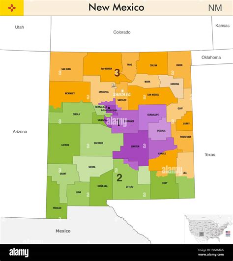 State And County Maps Of New Mexico Nm County New Mexico State Map Usa