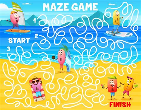 Beach Maze Vector Art Icons And Graphics For Free Download