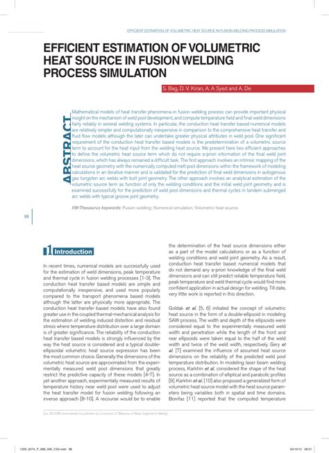 Pdf Reliable Estimation Of Volumetric Heat Source In Numerical