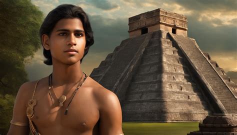 A Close Up Of A Man Standing In Front Of A Pyramid Seaart Ai