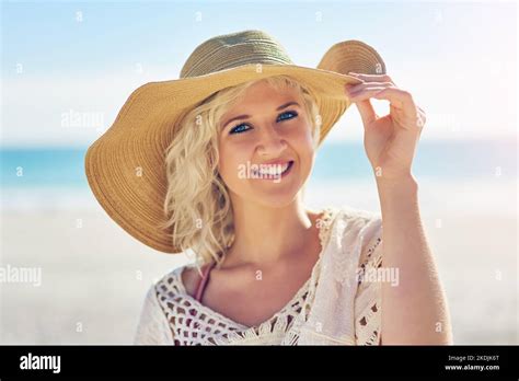 Tranquility Is A Beach State Of Mind Cropped Shot Of A Beautiful Young
