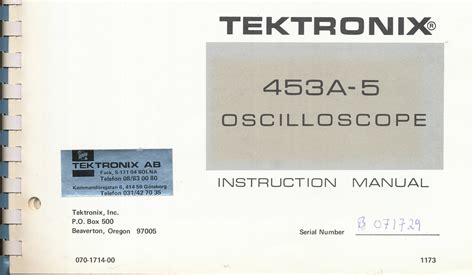 Oscilloscope Tektronix 453a 5