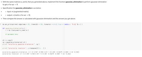 Solved With The Same Matrices A And B That You Generated Chegg
