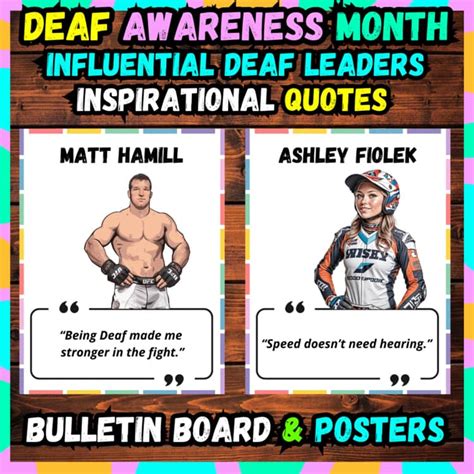 Deaf Awareness Month Posters Famous Deaf And Hard Of Hearing Inspirational Quote