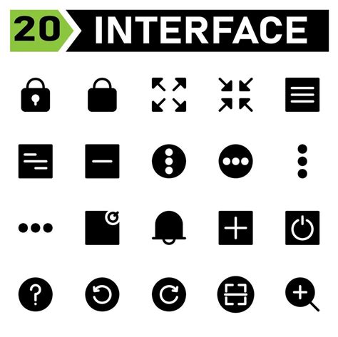user interface icon set include padlock lock user interface maximize